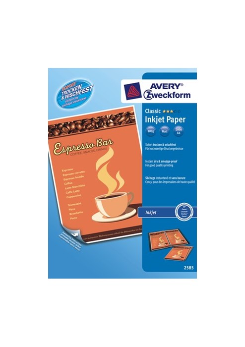 Avery Zweckform 2585 Classic Inkjetpapier, matt, A4, 100g, beidseitig ...