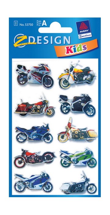 Z-Design 53750 3D Sticker "Motorräder", 3D Effekt