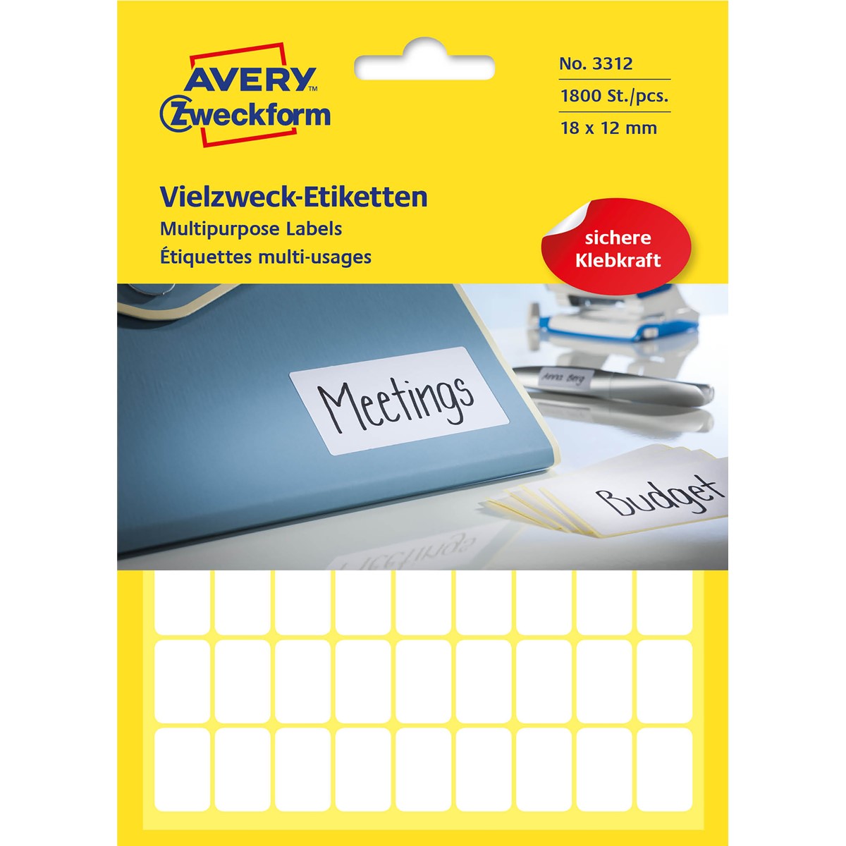 Avery Zweckform 3312 Vielzweck Etiketten 18 X 12 Mm Wei Avery Zweckform 3312 Vielzweck Etiketten 18 X 12 Mm Wei