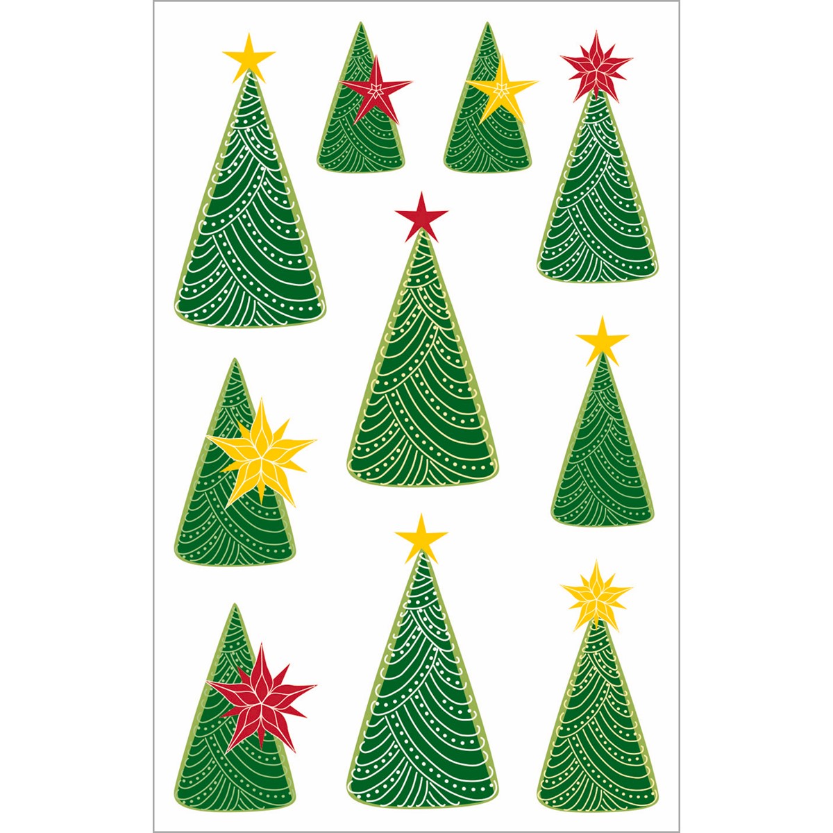 Z-Design 52893 Metallic Sticker "Weihnachtsbaum", Metalloptik
