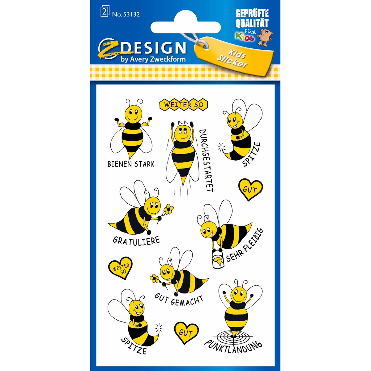 Z-Design 53132 Papier Sticker "Biene"
