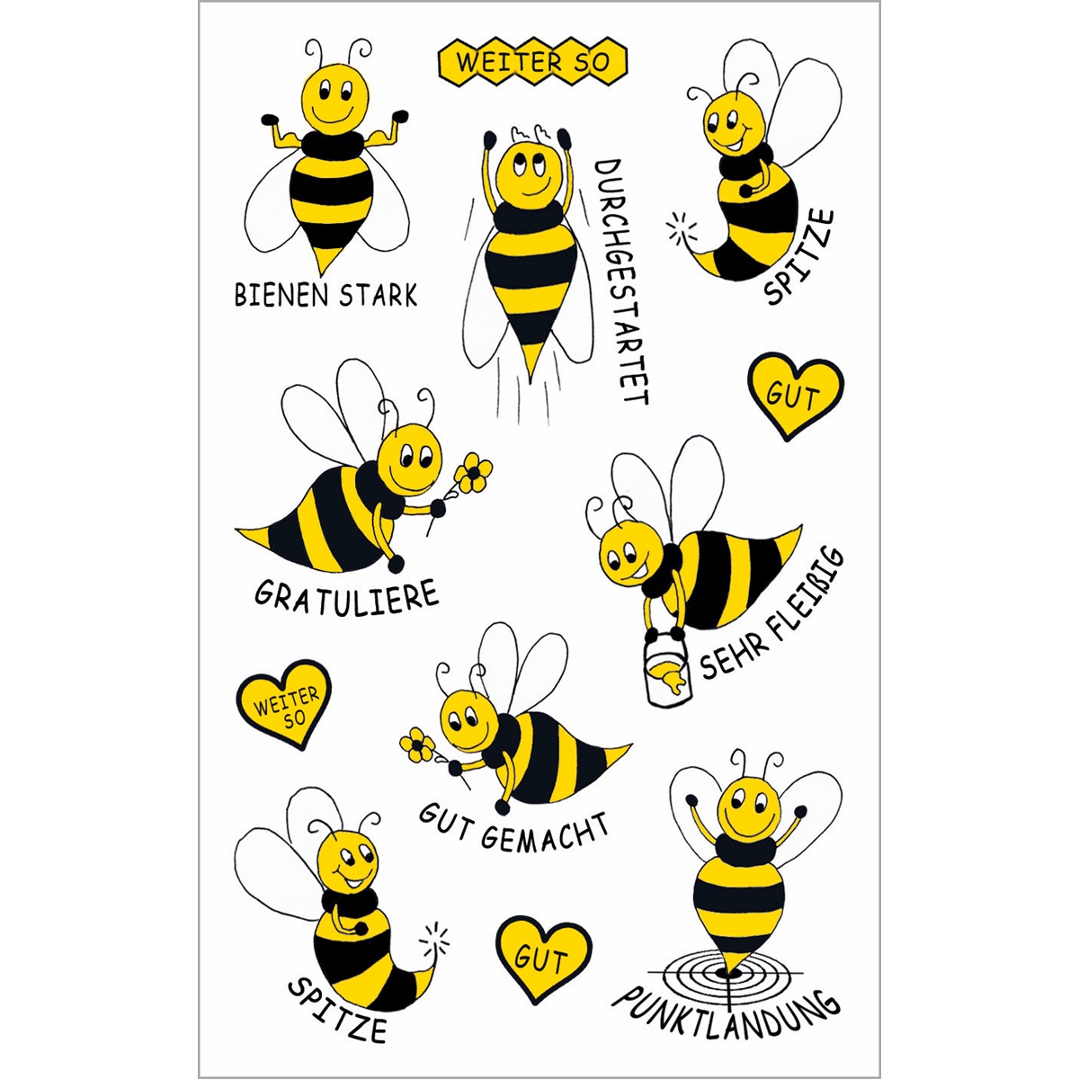 Z-Design 53132 Papier Sticker "Biene"
