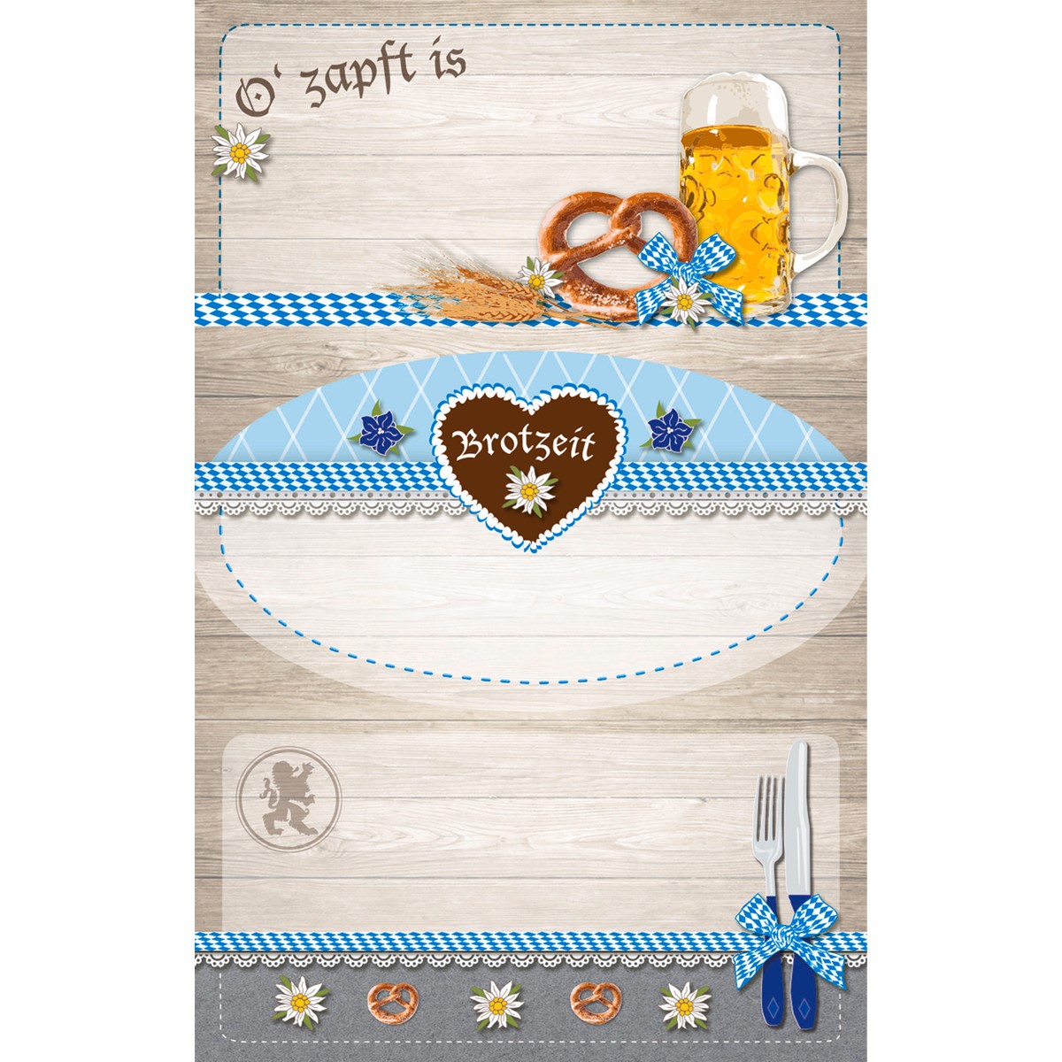 Z-Design 55141 Papier Sticker "Brotzeit", beschriftbar