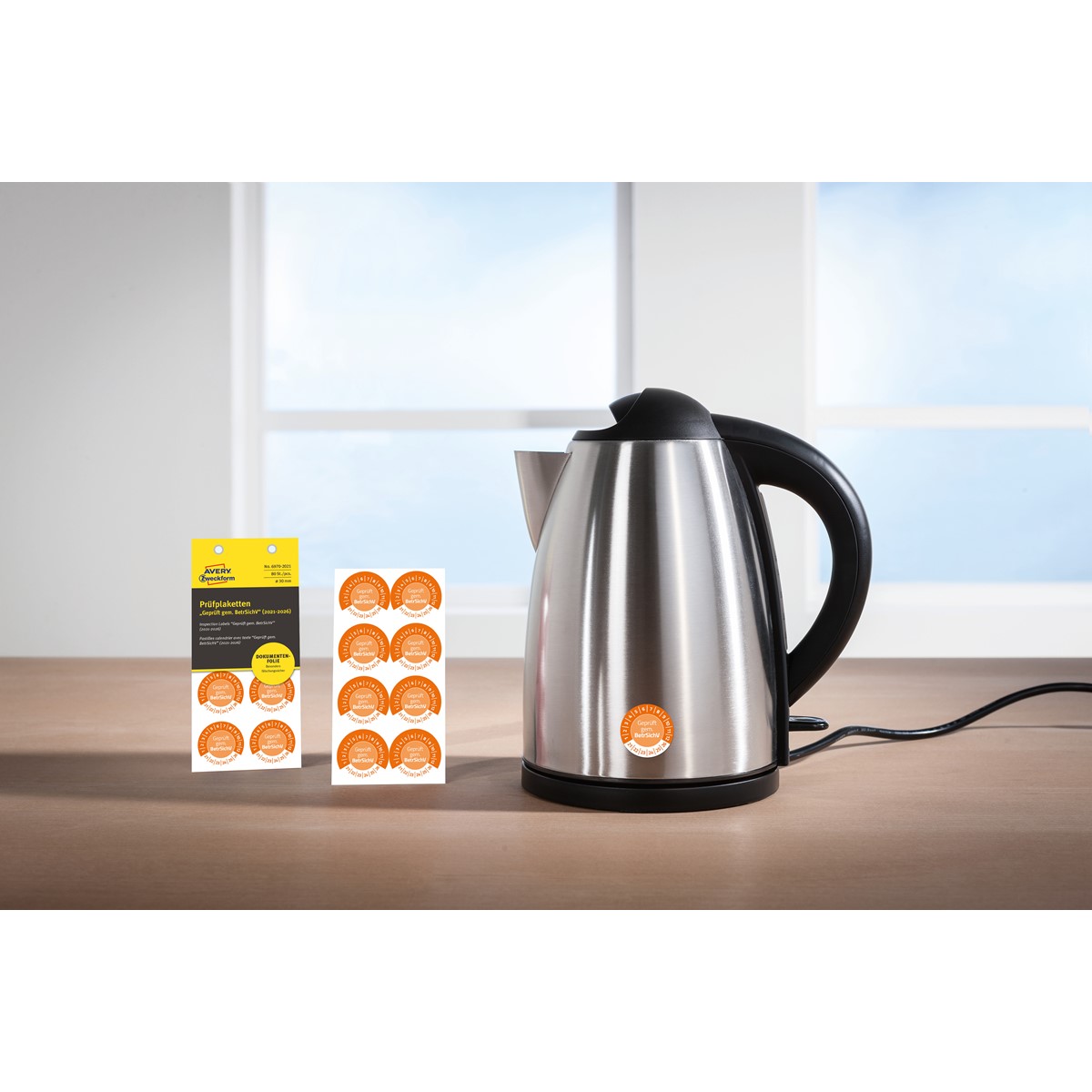 Avery Zweckform 6970-2021 Prüfplaketten "Geprüft gem. BetrSichV"