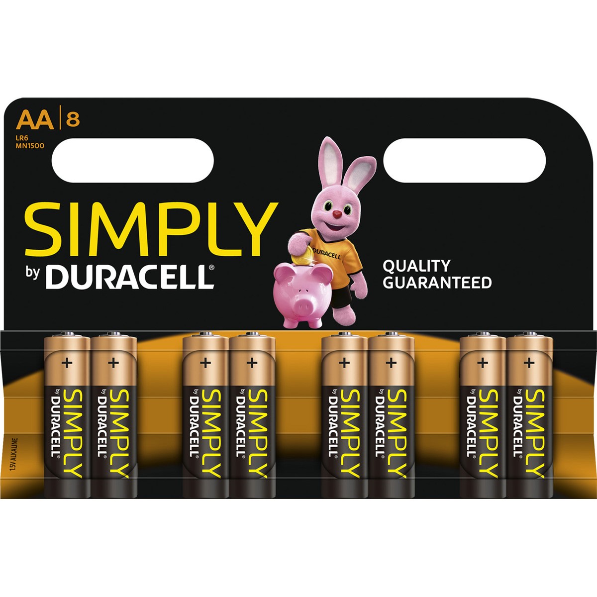 Duracell DUR002272 Simply Alkaline Batterien, AA Mignon