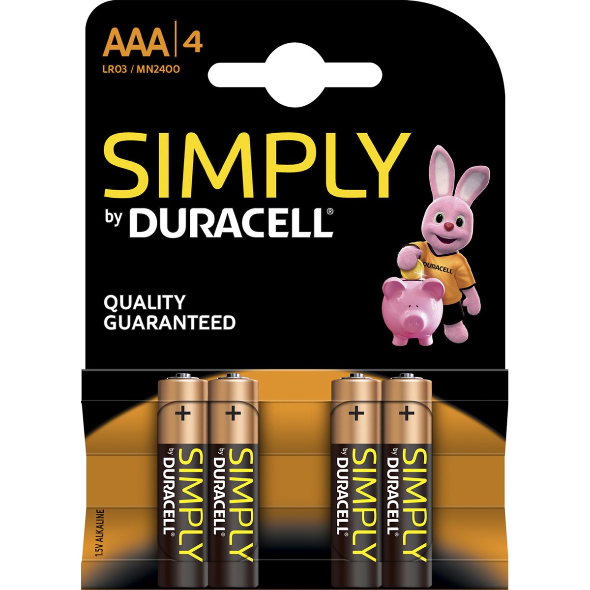 Duracell DUR002432 Simply Alkaline Batterien, AAA Micro