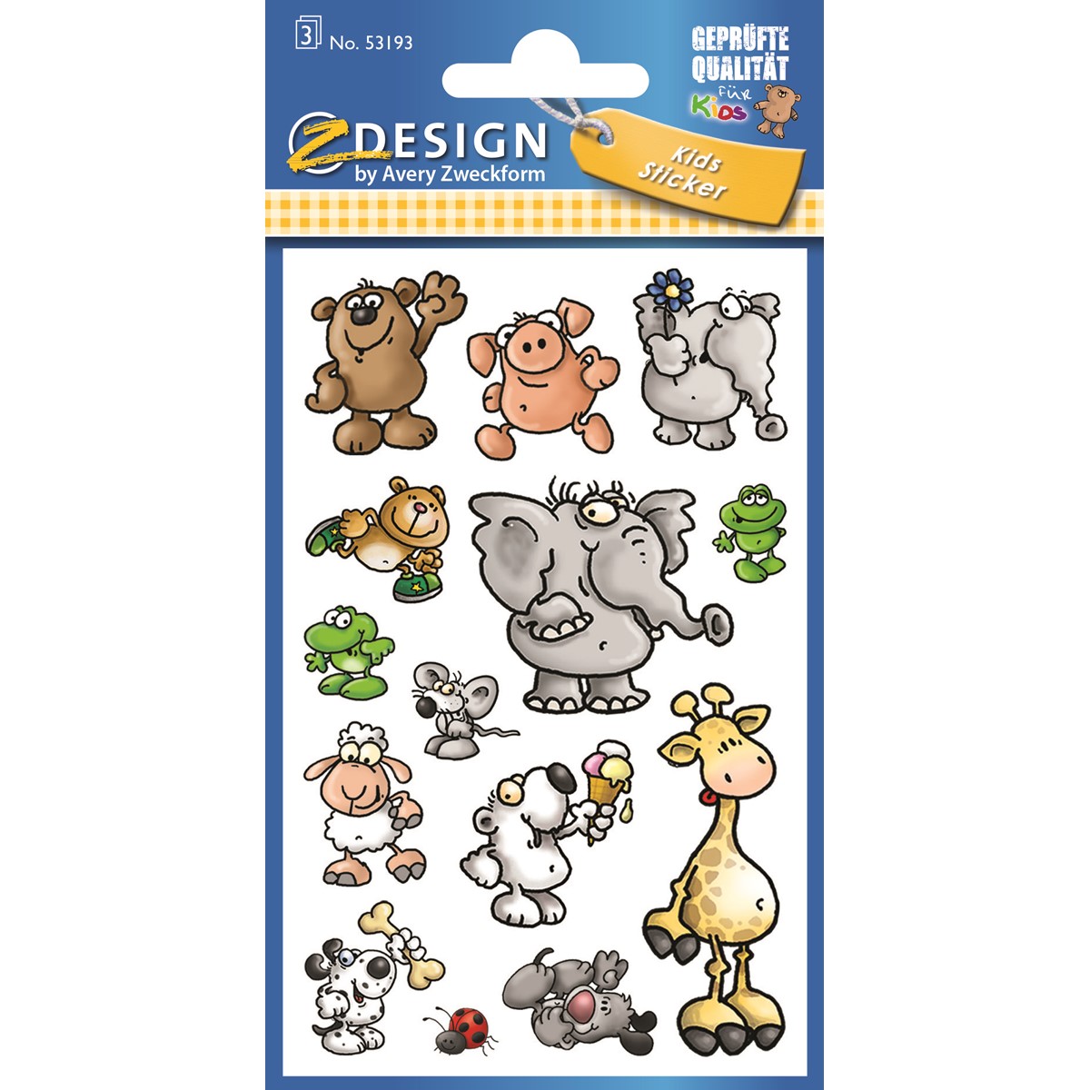 Z-Design 53193 Papier Sticker "Tiere"