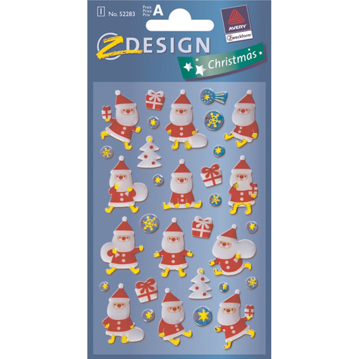 Z-Design 52283 Glossy Sticker "Nikolaus", geprägt