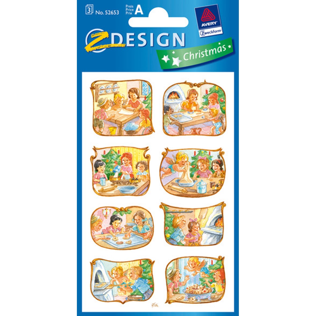 Z-Design 52653 Papier Sticker "Engel + Kinder"