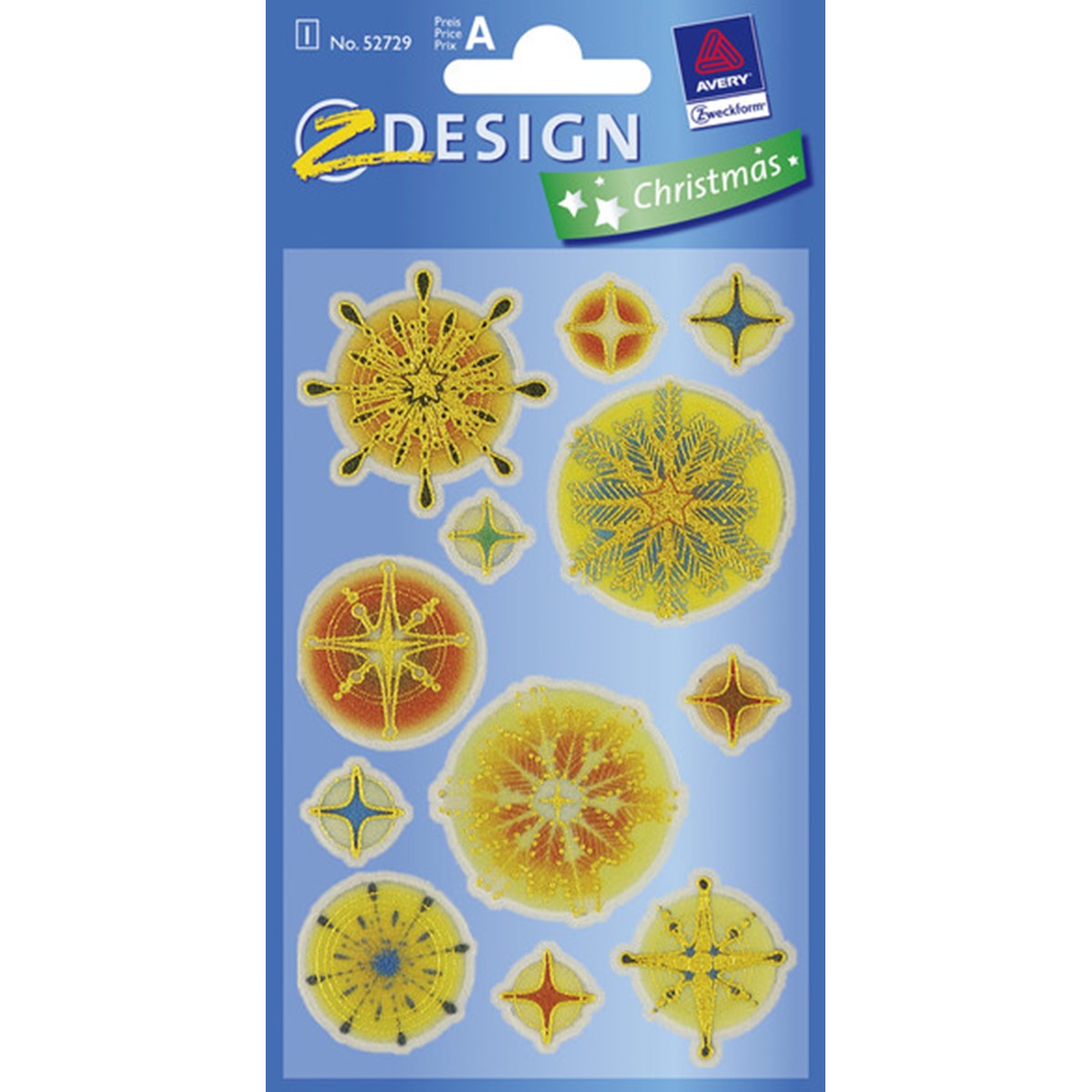 Z-Design 52729 Glamour Sticker "Sterne", glitzernd