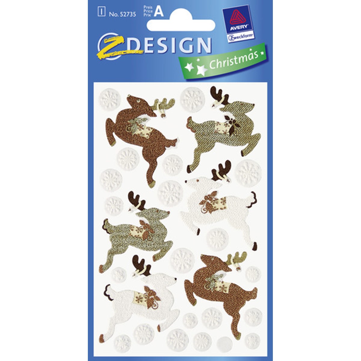 Z-Design 52735 Weihnachten Soft Sticker Rentier Niko Baum
