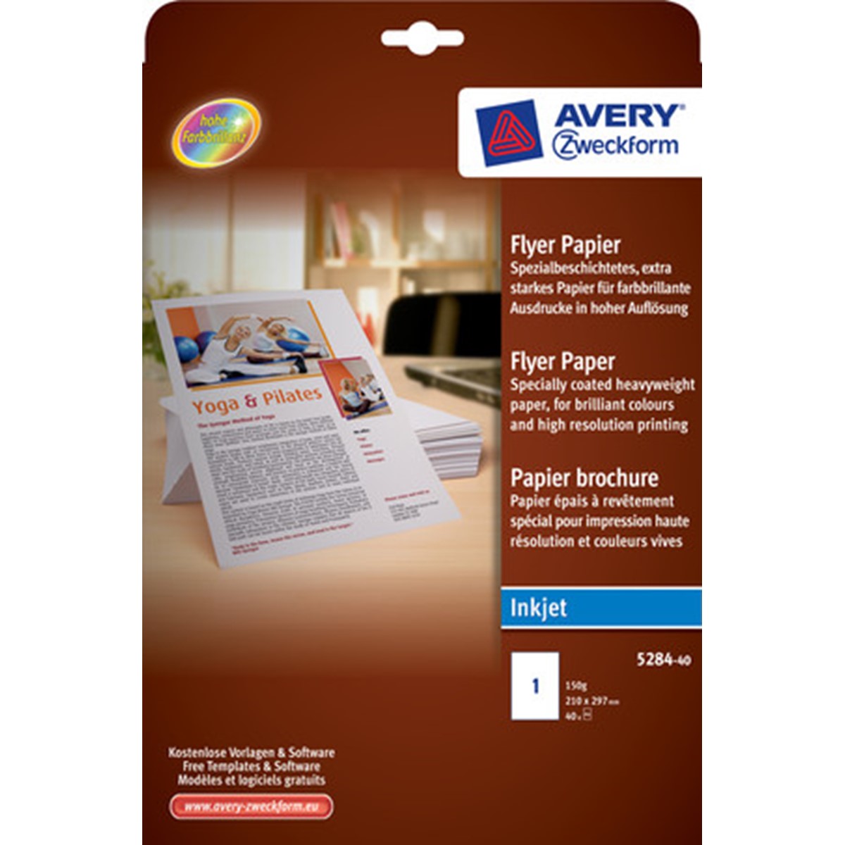 Avery Zweckform 5284-40 Flyer-Papier Inkjet A4 150g