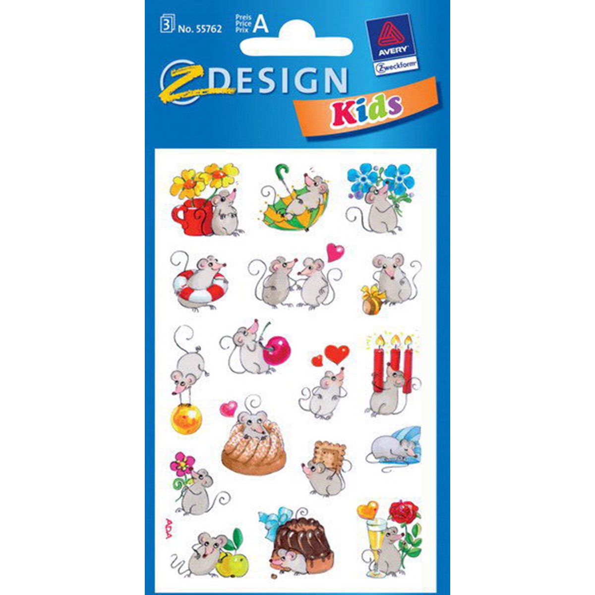 Z-Design 55762 Papier Sticker, Mäuschen