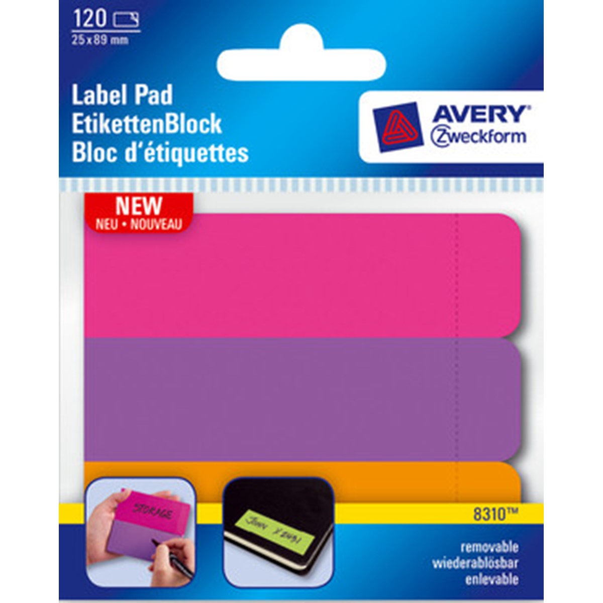 Avery Zweckform 8310 Etiketten-Block, neon